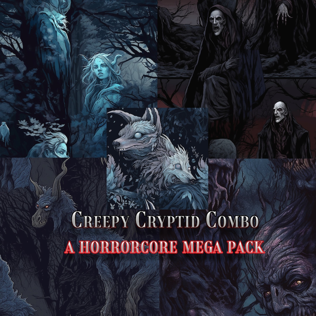 Creepy Cryptid Combo, 150 Horrorcore Seamless Patterns - Etsy