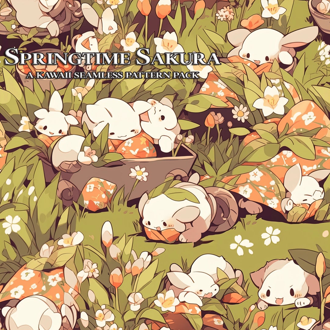 Springtime Sakura Printable Paper, Spring Spirit Cherry Blossom ...