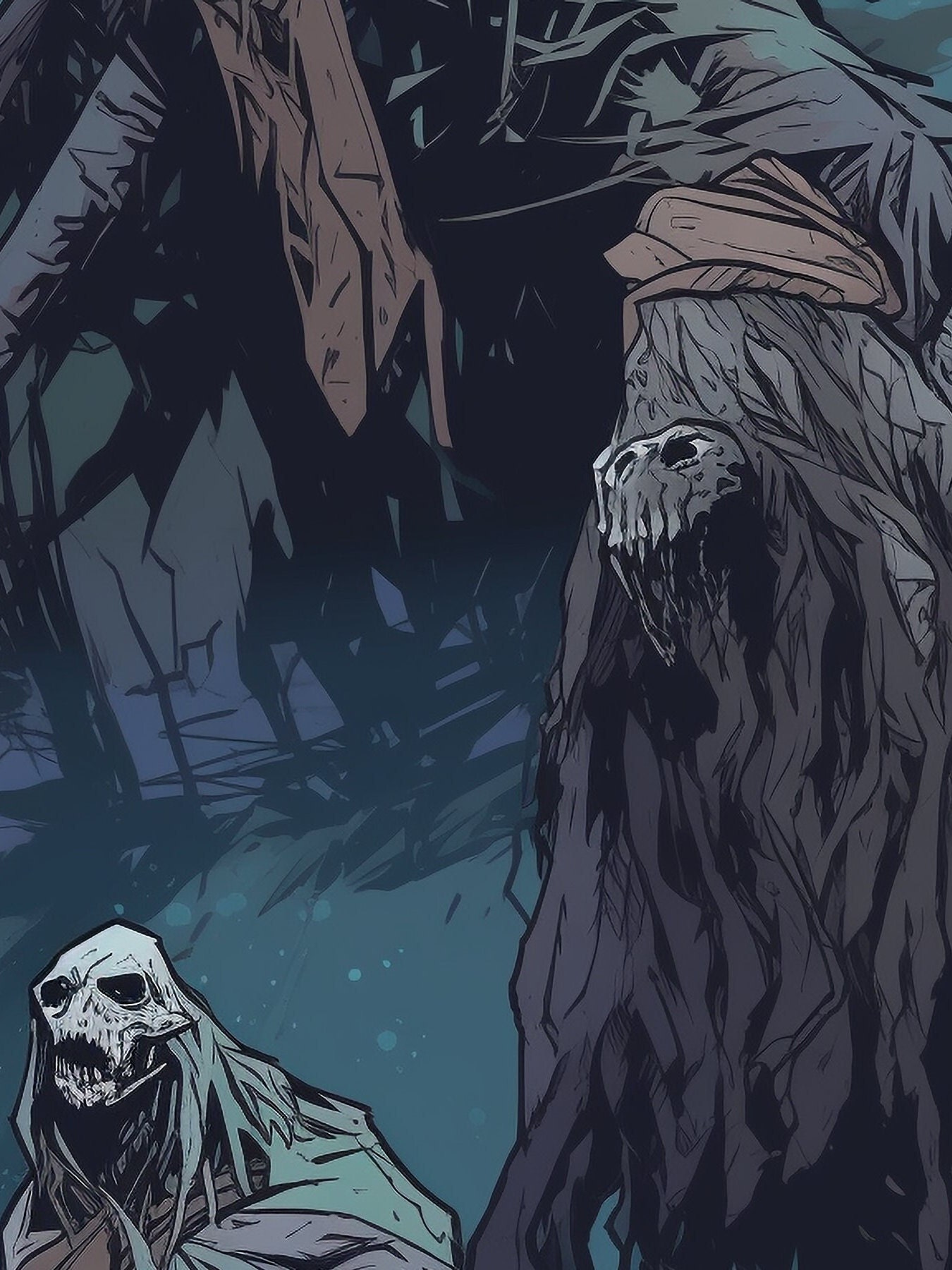 Halloween Horror Printable Digital Paper, Digital Download Witchcraft ...