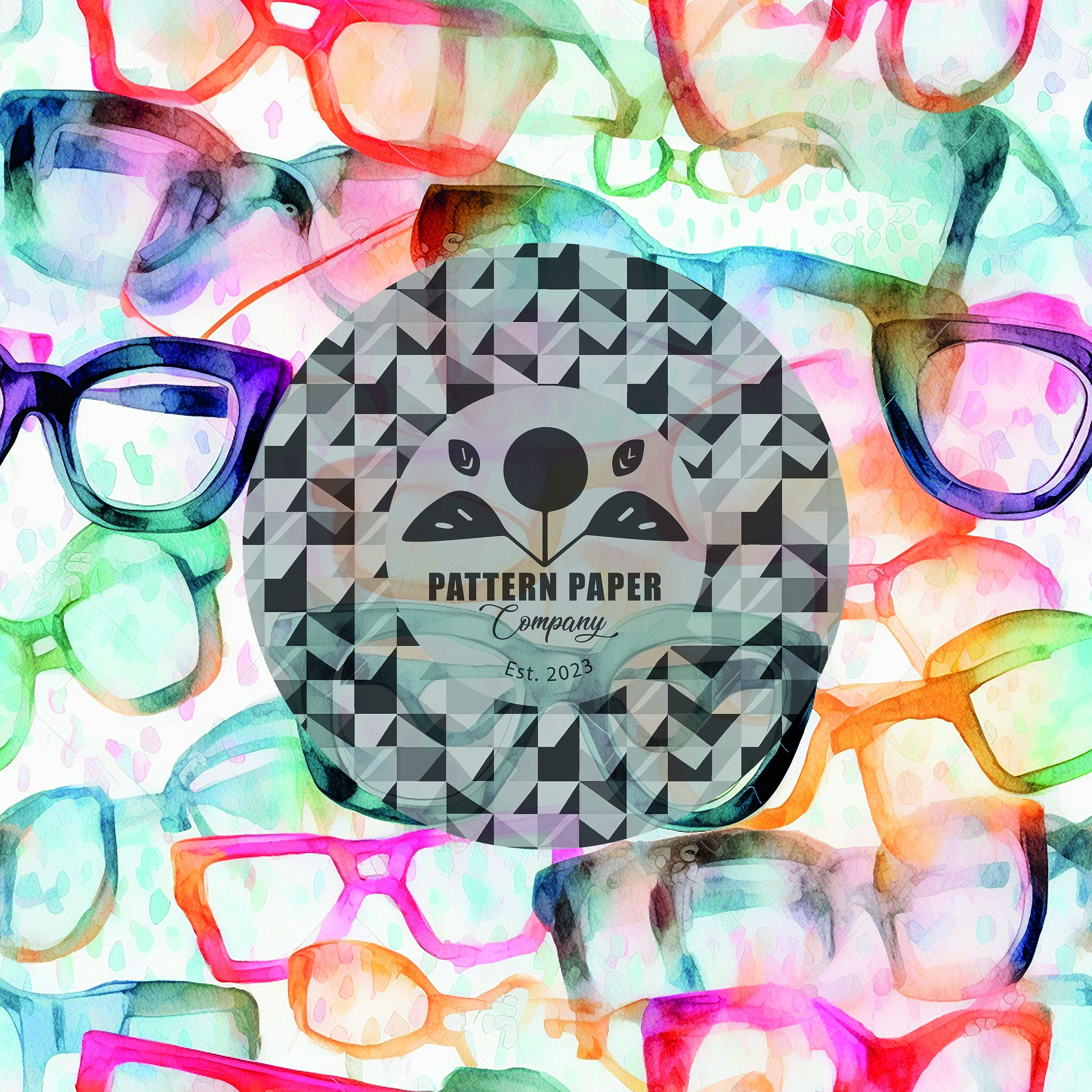 Seamless Eyeglasses Patterns 1 Digital Paper 12in X 12in Perfect for ...