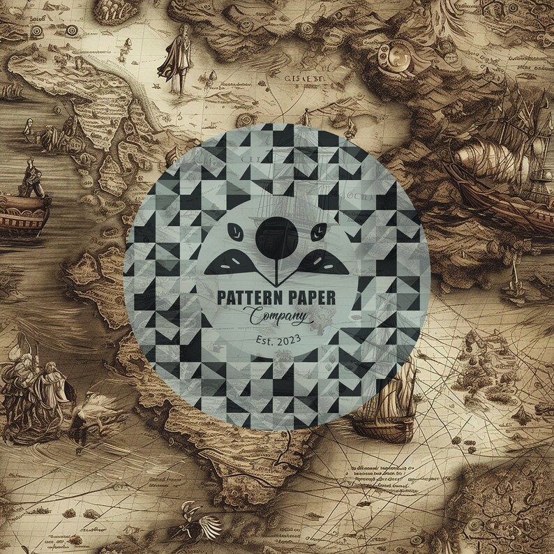 Seamless Map Patterns - 4 Digital Paper - 12in X 12in - Perfect for ...