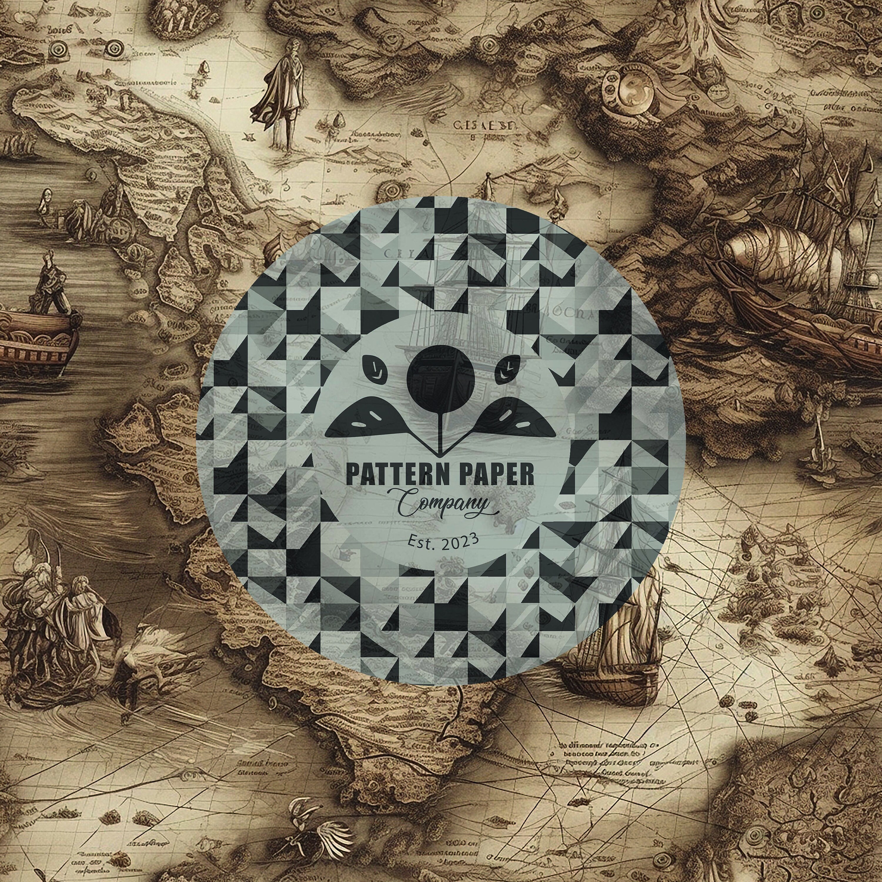 Seamless Map Patterns 4 Digital Paper 12in X 12in Perfect for ...