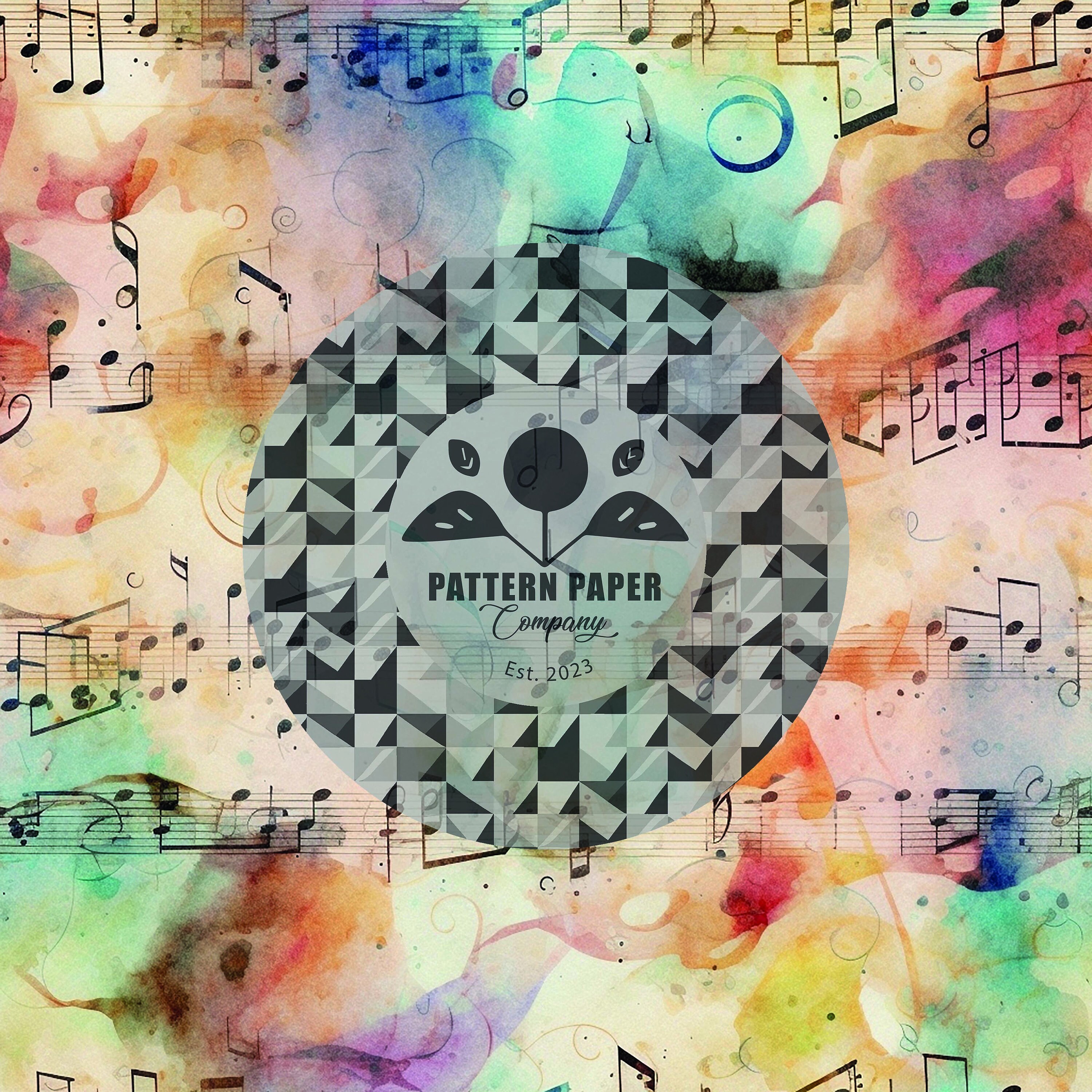 Seamless Musical Patterns - 5 Digital Paper - 12in X 12in - Perfect for ...