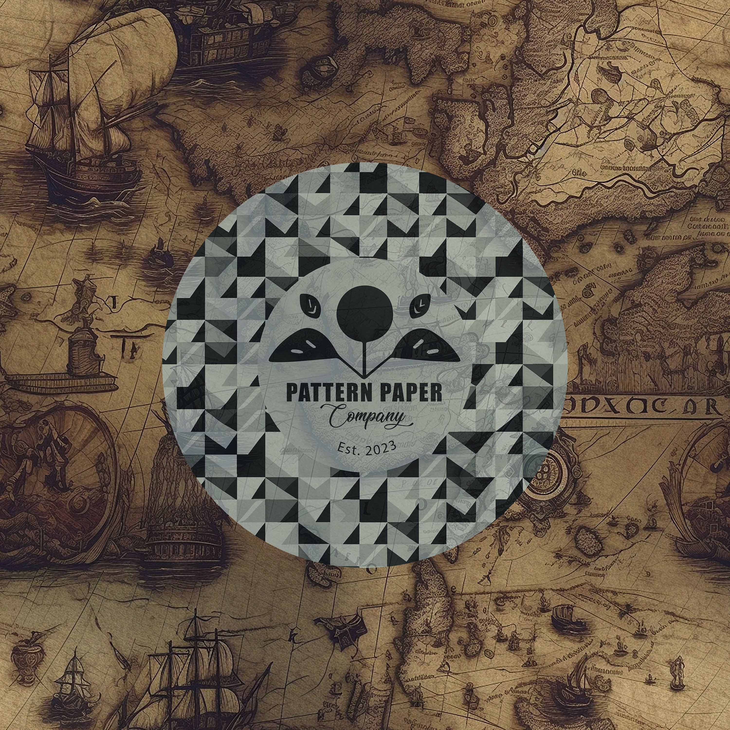 Seamless Map Patterns - 4 Digital Paper - 12in X 12in - Perfect for ...