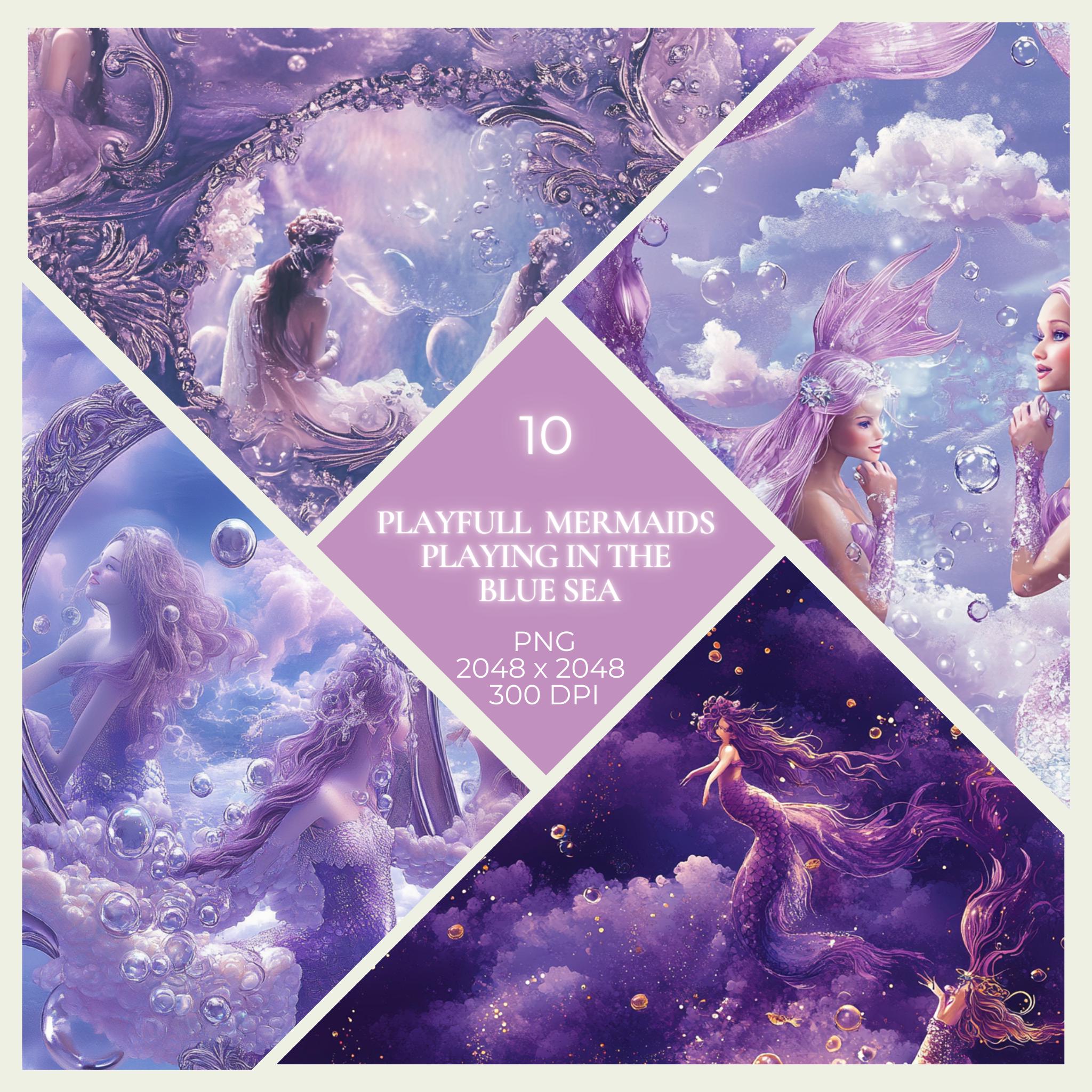 Enchanted Mermaids Seamless Pattern Collection - 10 Pack - Etsy