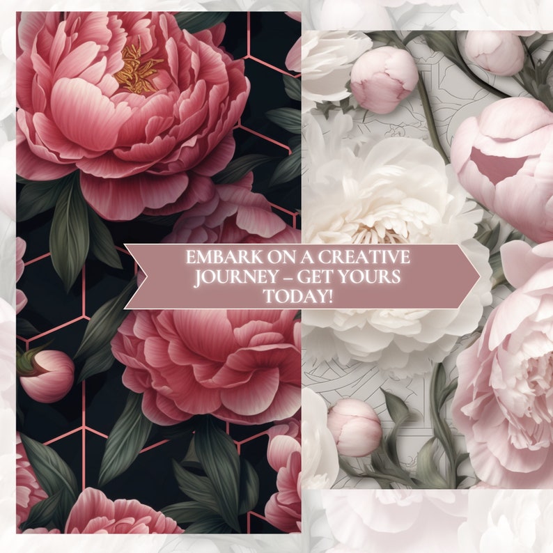 Opulent Botan (peony) Quatrefoil Seamless Pattern - Etsy