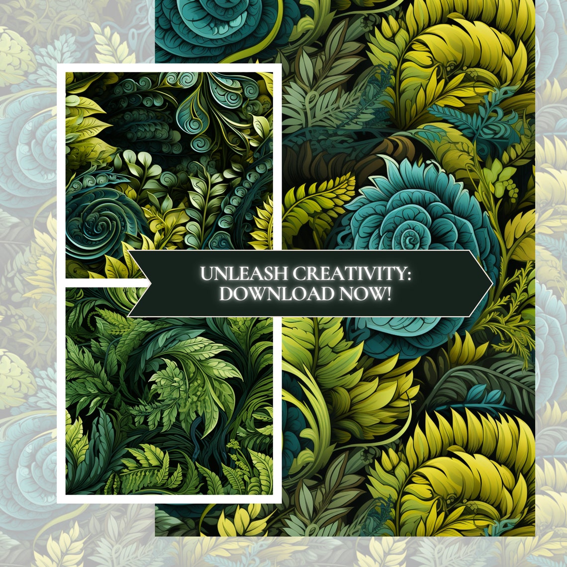 Enchanted Fiddlehead Fern Essence: 12-pack Nature-inspired Digital ...