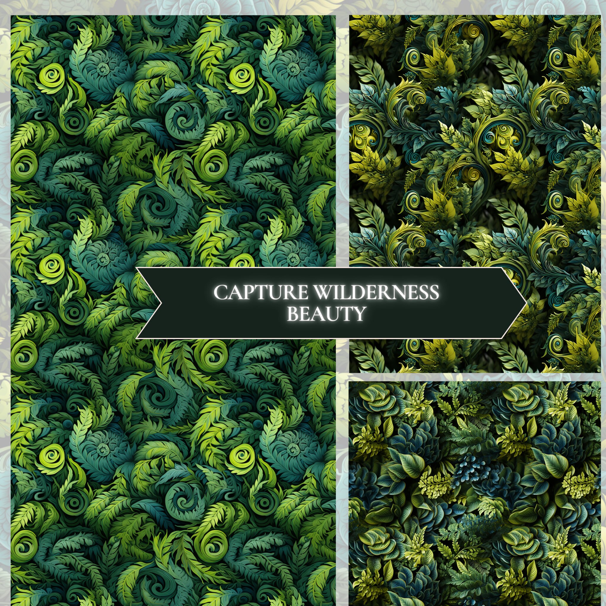 Enchanted Fiddlehead Fern Essence: 12-pack Nature-inspired Digital ...