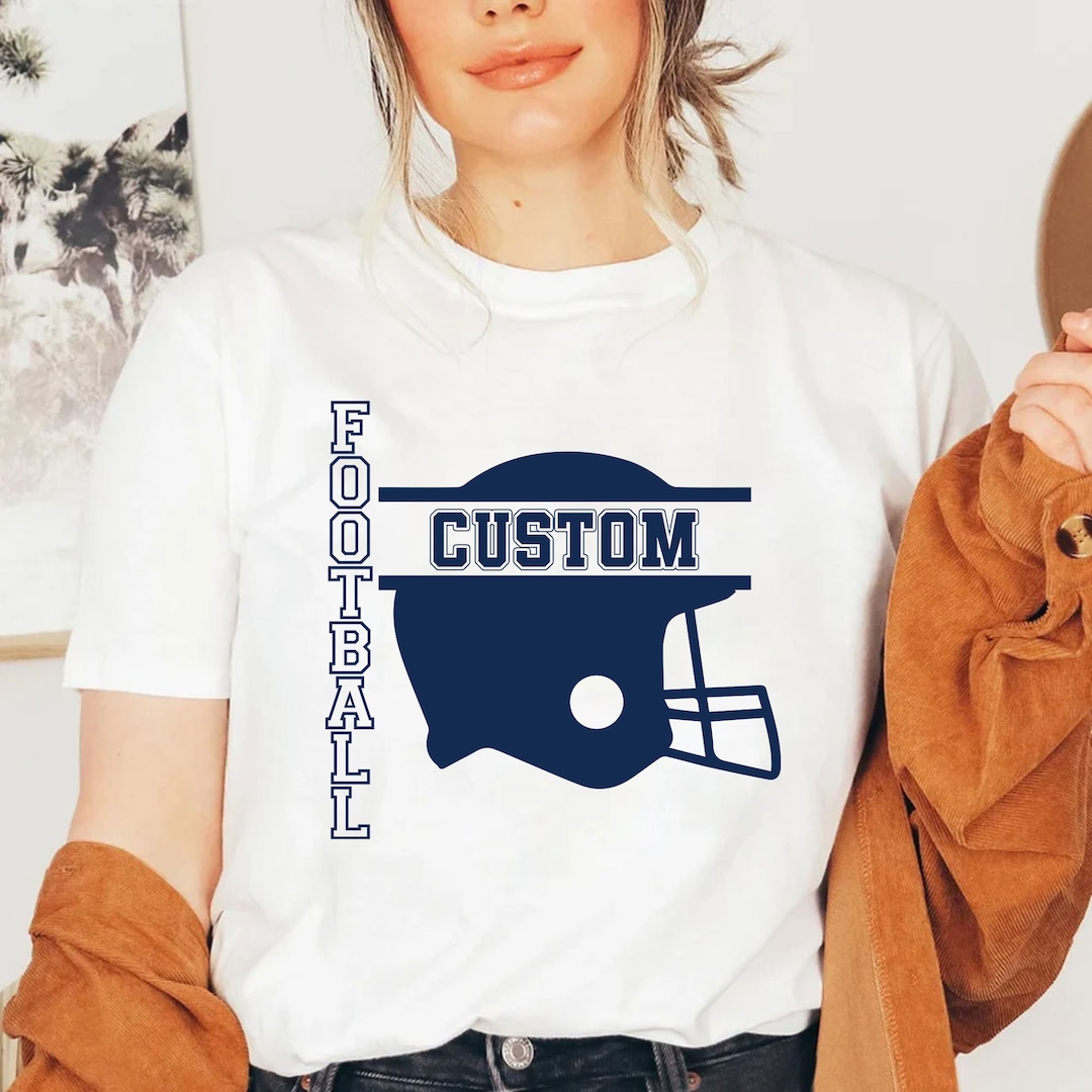 Custom Football T-shirt, Personalized Football Mom Shirt, Football Fan ...