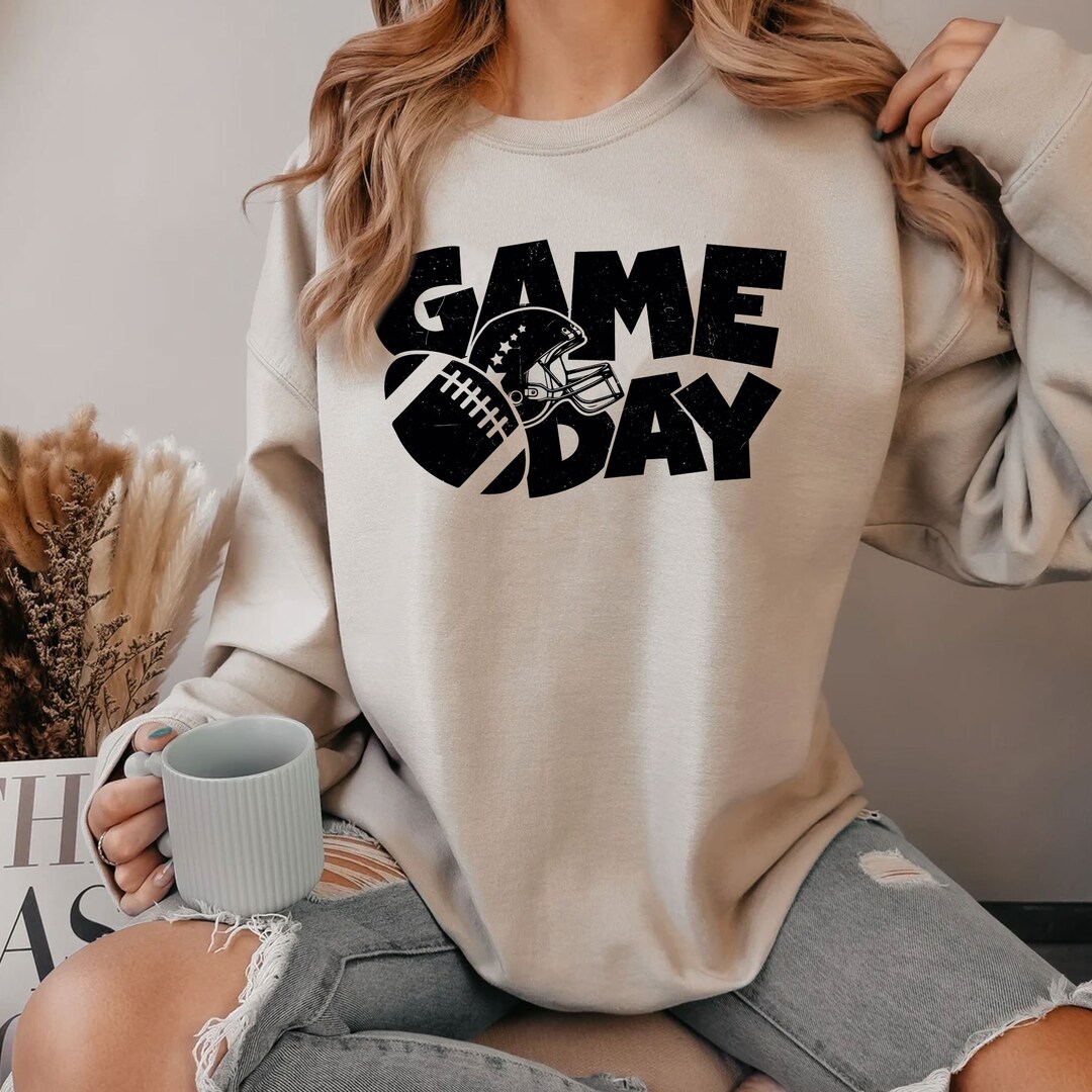 Football Game Day Sweatshirt Game Day Sweatshirt Sunday - Etsy