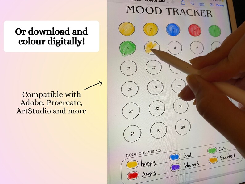 Printable Daily Mood Tracker Bundle, Creative Mental Wellbeing Journal ...
