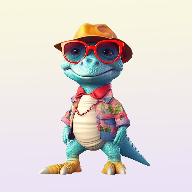 Cute Dinosaurs Clip Art Summer Vacation Dino Kids on - Etsy