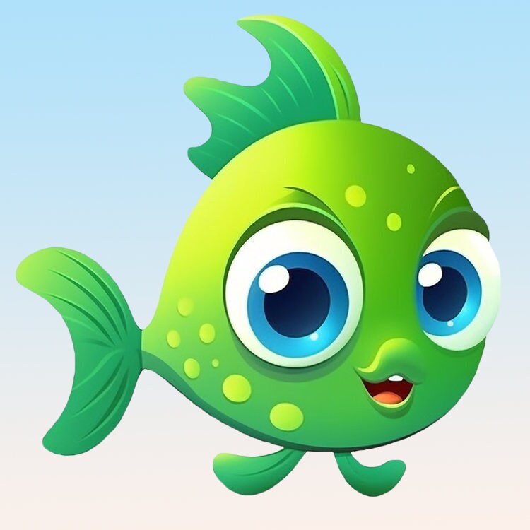 Undersea Cute Animals Clip Art Adorable Sea Creature Illustrations With ...