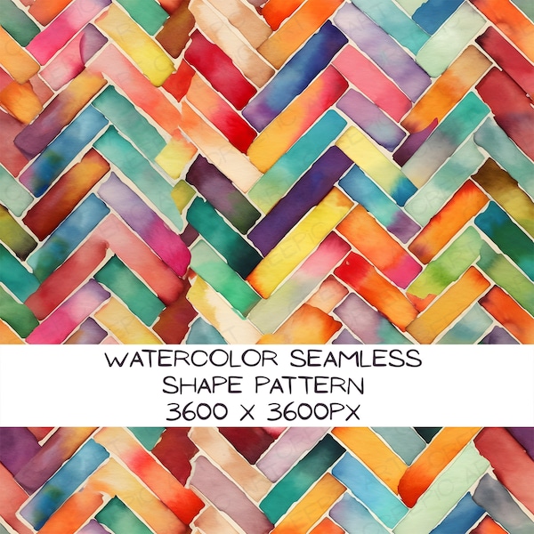 Watercolor Chevron - Etsy