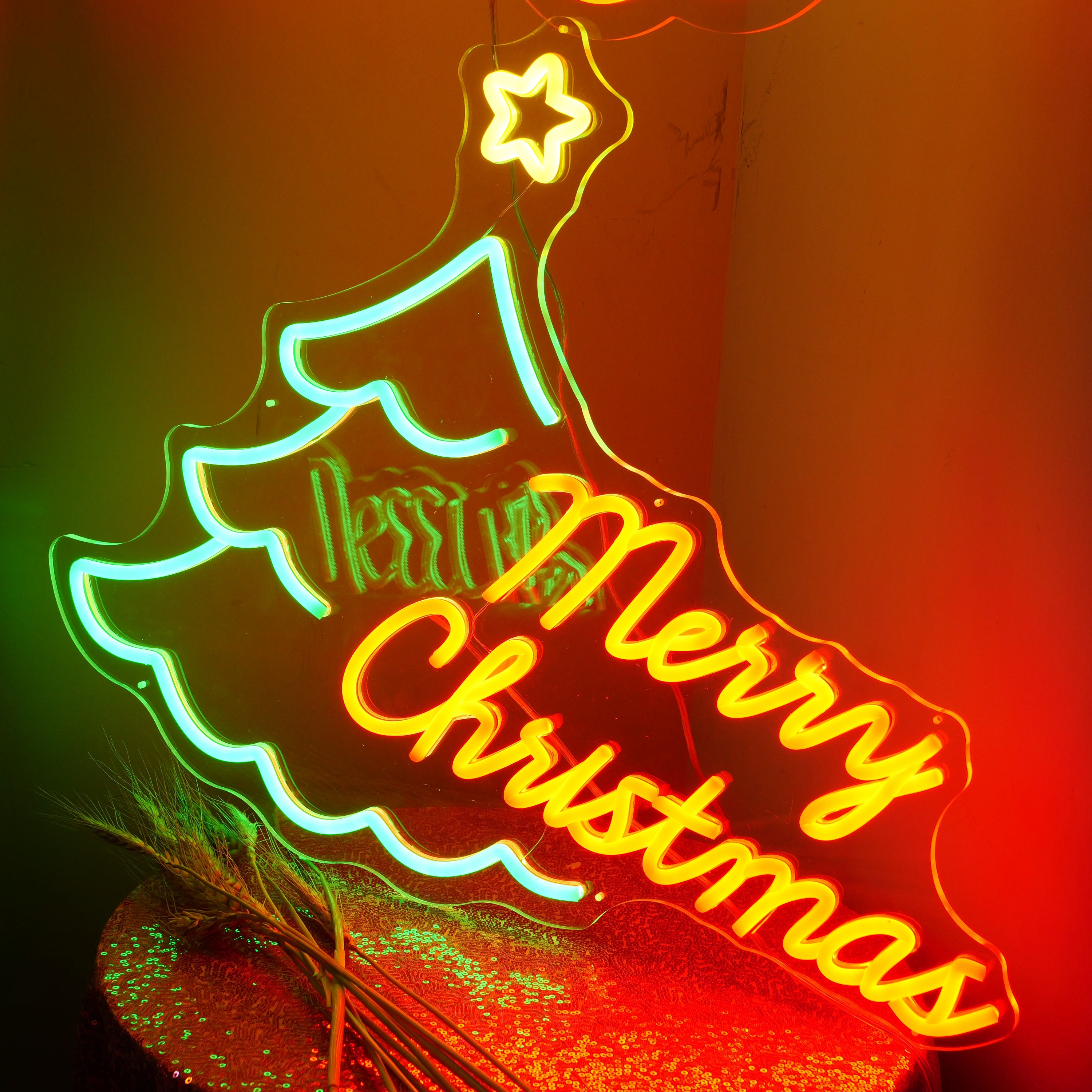 Merry Christmas Neon Sign, Custom Christmas Neon Sign, Neon Sign, Merry ...