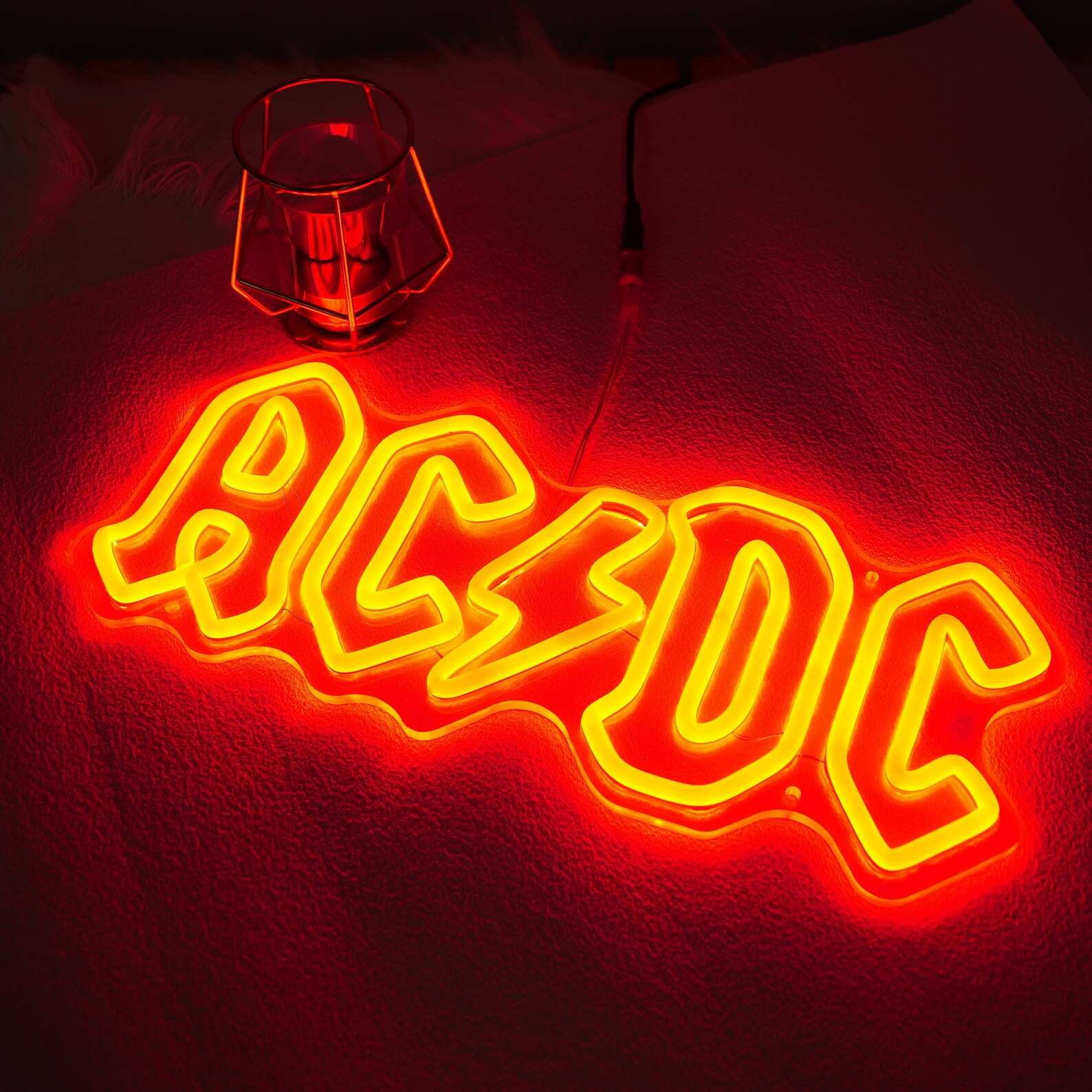 ACDC Neon Sign Art Decor, Neon Sign Bedroom, Custom Neon Sign Wall ...