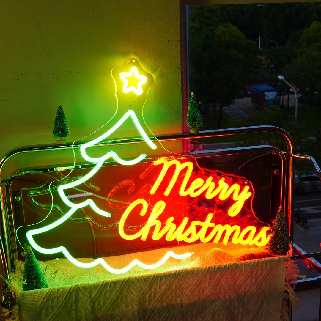 Merry Christmas Neon Sign, Custom Christmas Neon Sign, Neon Sign, Merry ...