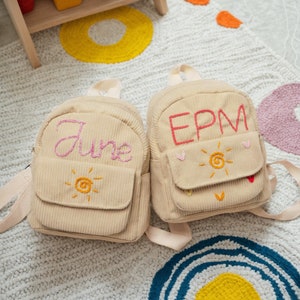 Personalized Baby Backpack,hand Embroidered Kids Backpack, Cute Mini ...
