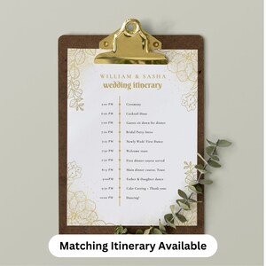 Instant Download - Gold Floral Wedding Invitation Customizable ...