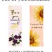 Set of 5 Flower Bookmarks, Floral Bookmarks, Digital Bookmarks to ...