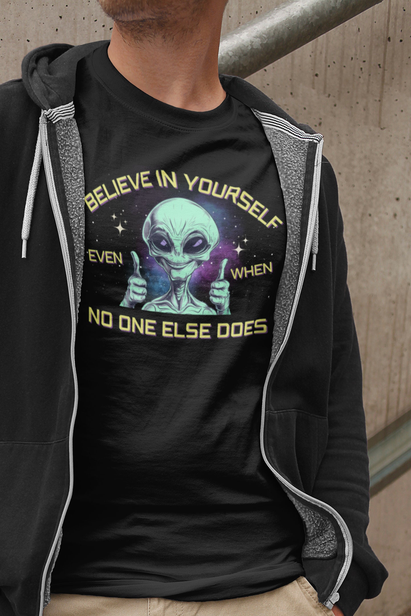 Believe in Yourself Space Alien T-shirt Funny Alien Shirt Funny Ufo ...