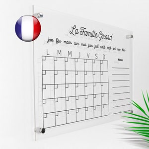 Erasable Wall Calendar, Transparent Customizable Chart, Personalization ...