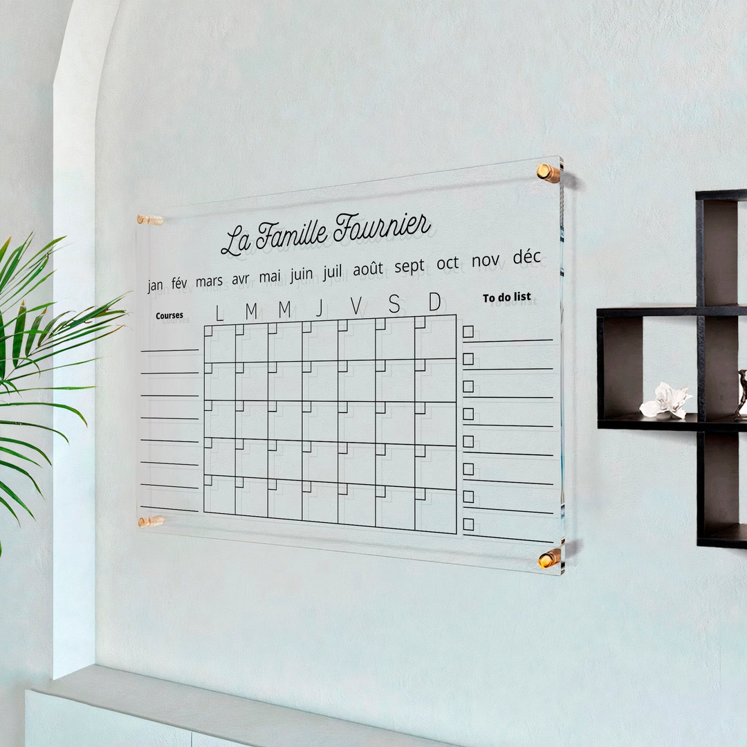 Erasable Wall Calendar, Large Customizable Transparent Board, Preview ...