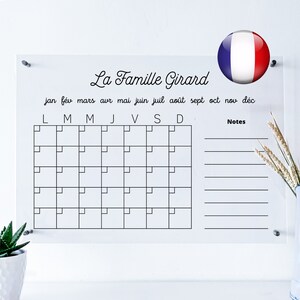 Erasable Wall Calendar, Transparent Customizable Chart, Personalization ...