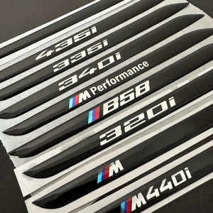 Custom BMW F30 Fender Emblems / Decals F3X, F80, B58, 440i, 340i, 335i ...