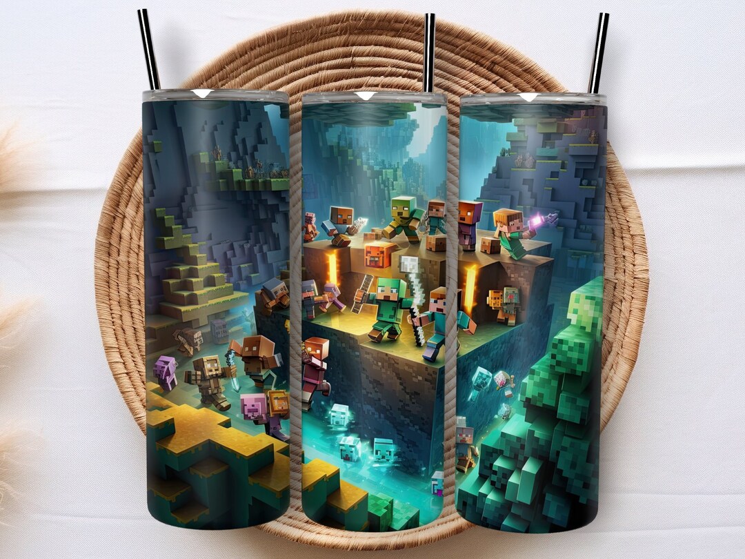 Minecraft Tumbler Wrap Pixel Video Game Sublimation Design - Etsy