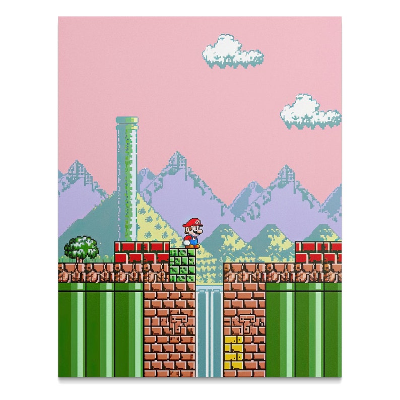 Video Game Poster Retro Video Game Wall Art, Pixel Art Poster, Geek ...