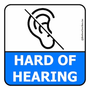 Stickers Hard-of-hearing for Car, Bike, Truck, Glass,... - Etsy