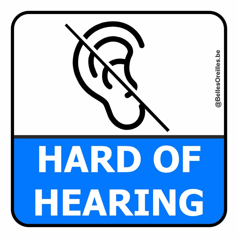 Stickers Hard-of-hearing for Car, Bike, Truck, Glass,... - Etsy