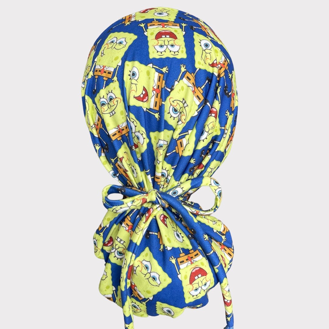 Spongebob Scrub Cap, Nurse Cap, Healthcare Cap, Nurse Hat, Surgeon Cap ...