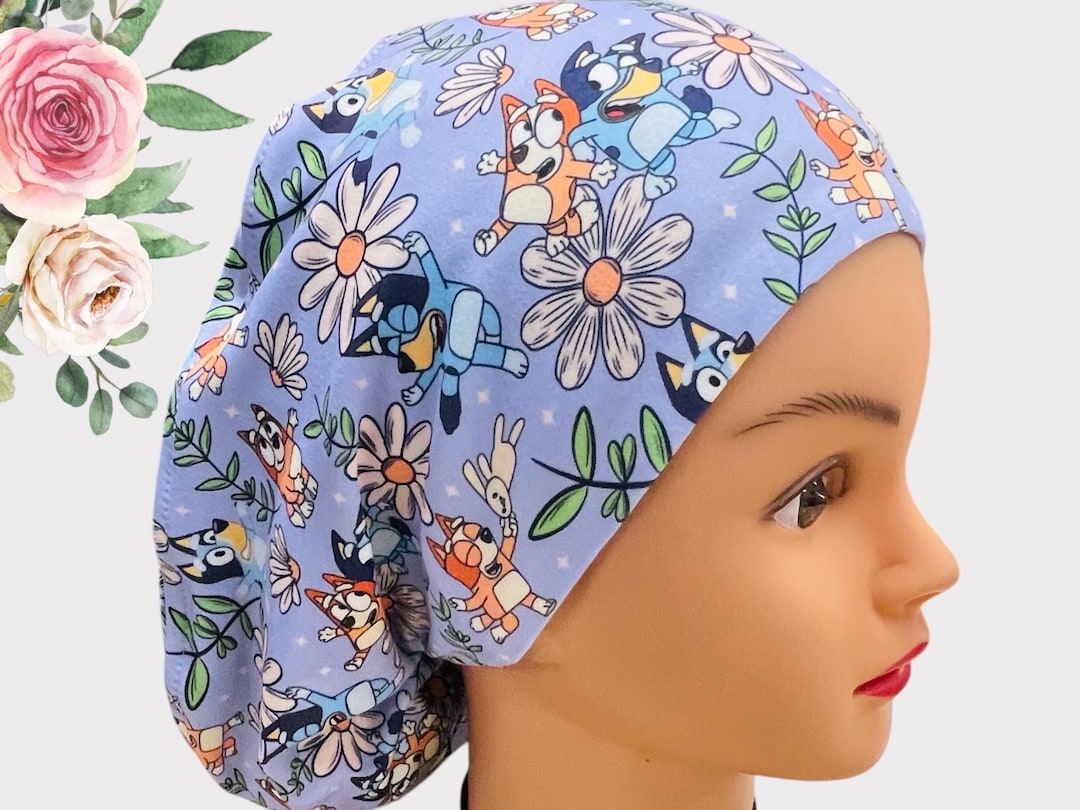 Bluey Euro Scrub Caps, Scrub Cap Nurse, Scrub Cap, Nurse Scrub Cap ...