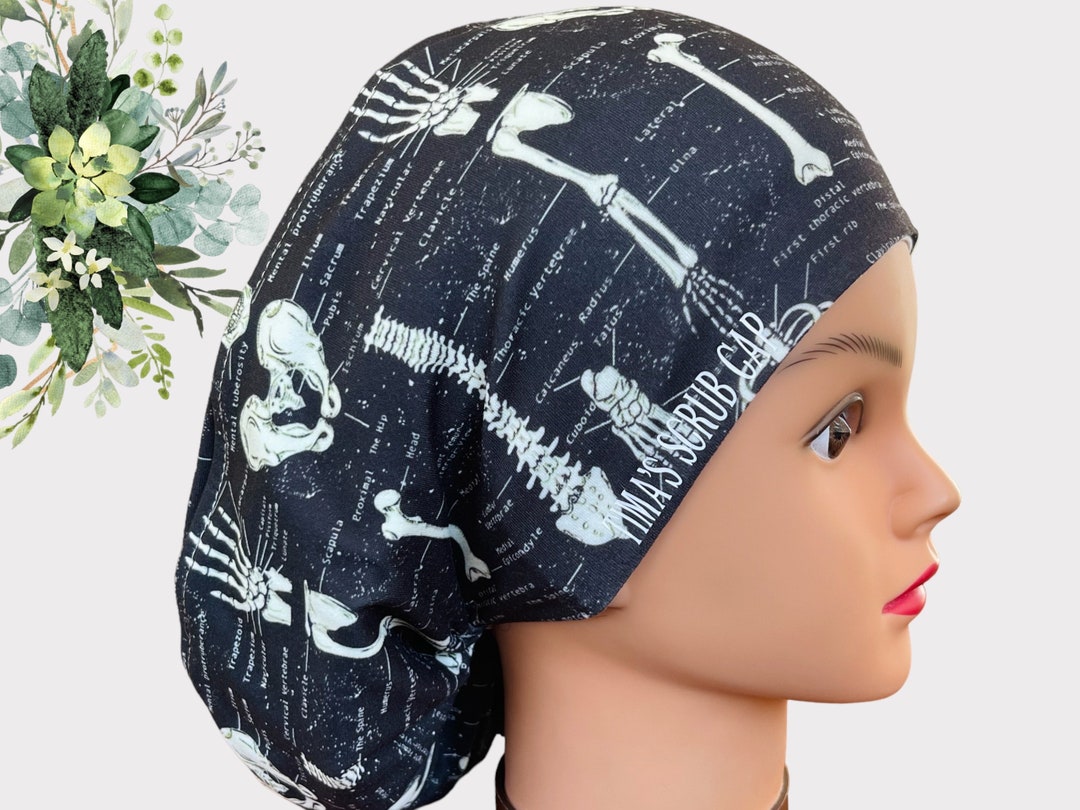 Human Bones Print Scrub Cap, Adjustable Nurse Hat - Etsy