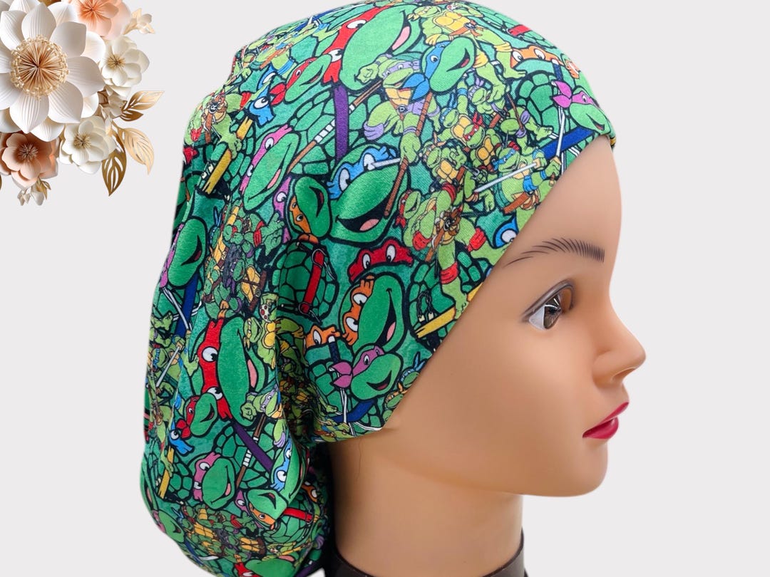 Ninja Turtle Euro Scrub Caps, Scrub Cap Nurse, Scrub Cap, Nurse Scrub ...