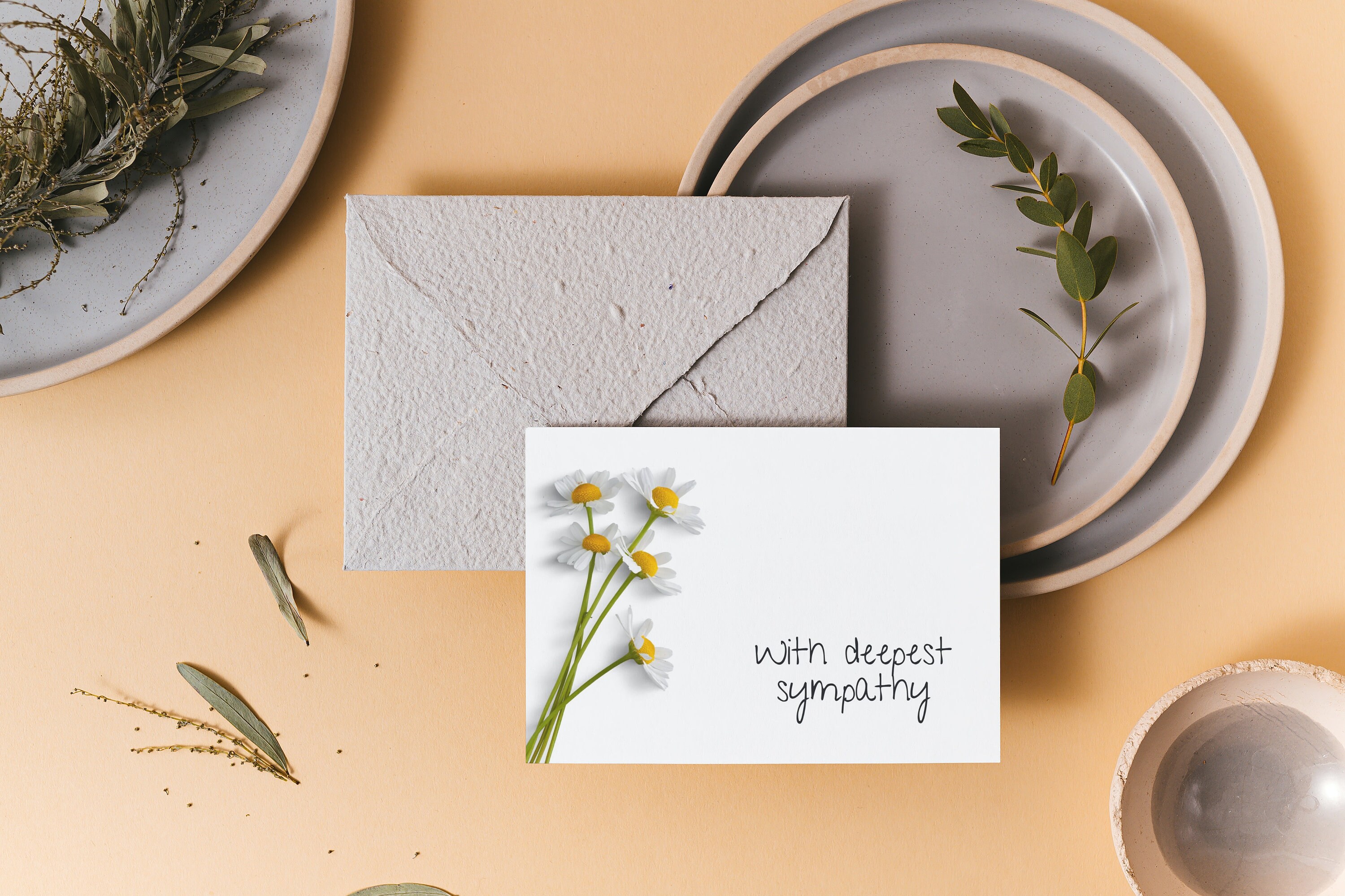 Daisy With Deepest Sympathy Card Printable Condolences Card - Etsy