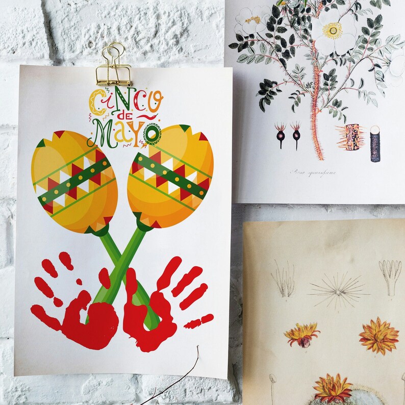 Cinco De Mayo Handprint Craft, May 5th DIY Keepsake Activitiy, Mexican ...