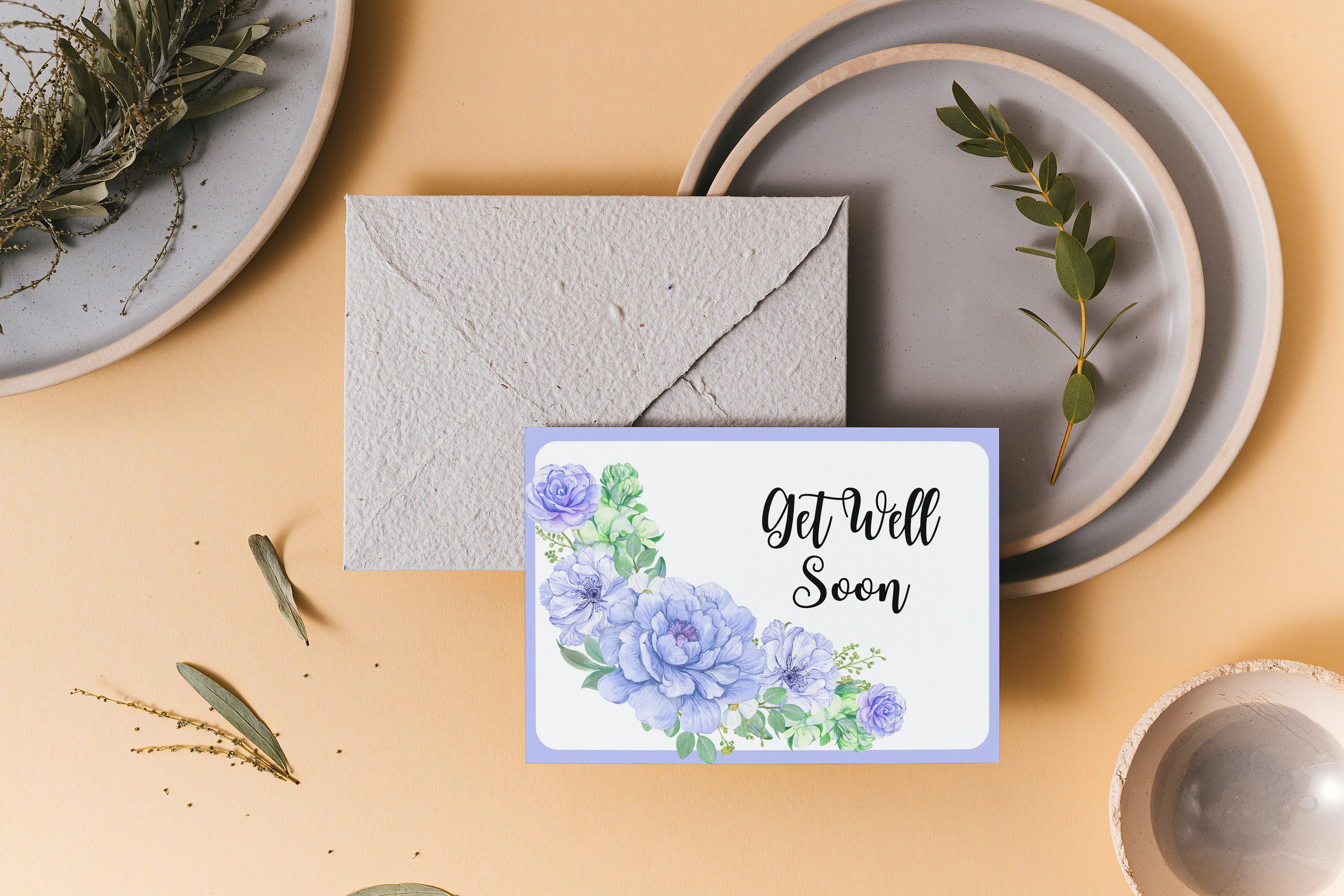 Floral Get Well Soon Card Printable Feel Better Card With - Etsy