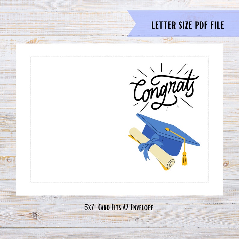 Printable Graduation Card, Congrats Grad Card, Graduation Gift, Card ...