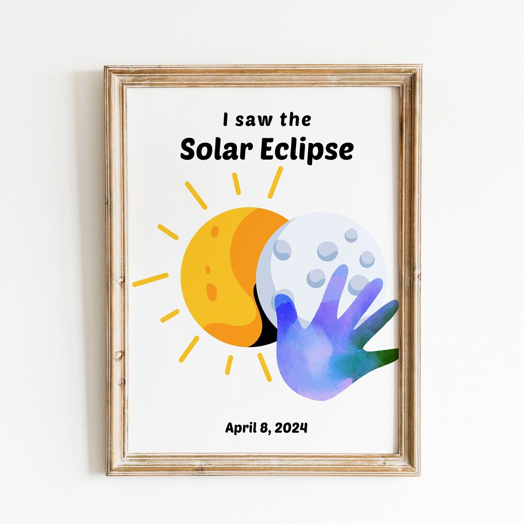 Solar Eclipse 2024 Handprint Activity, Science Craft for Kids, April 8 ...