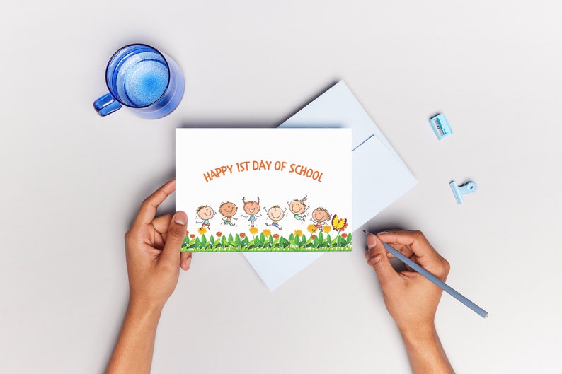 Happy First Day of School Card / Printable Back to School Card - Etsy