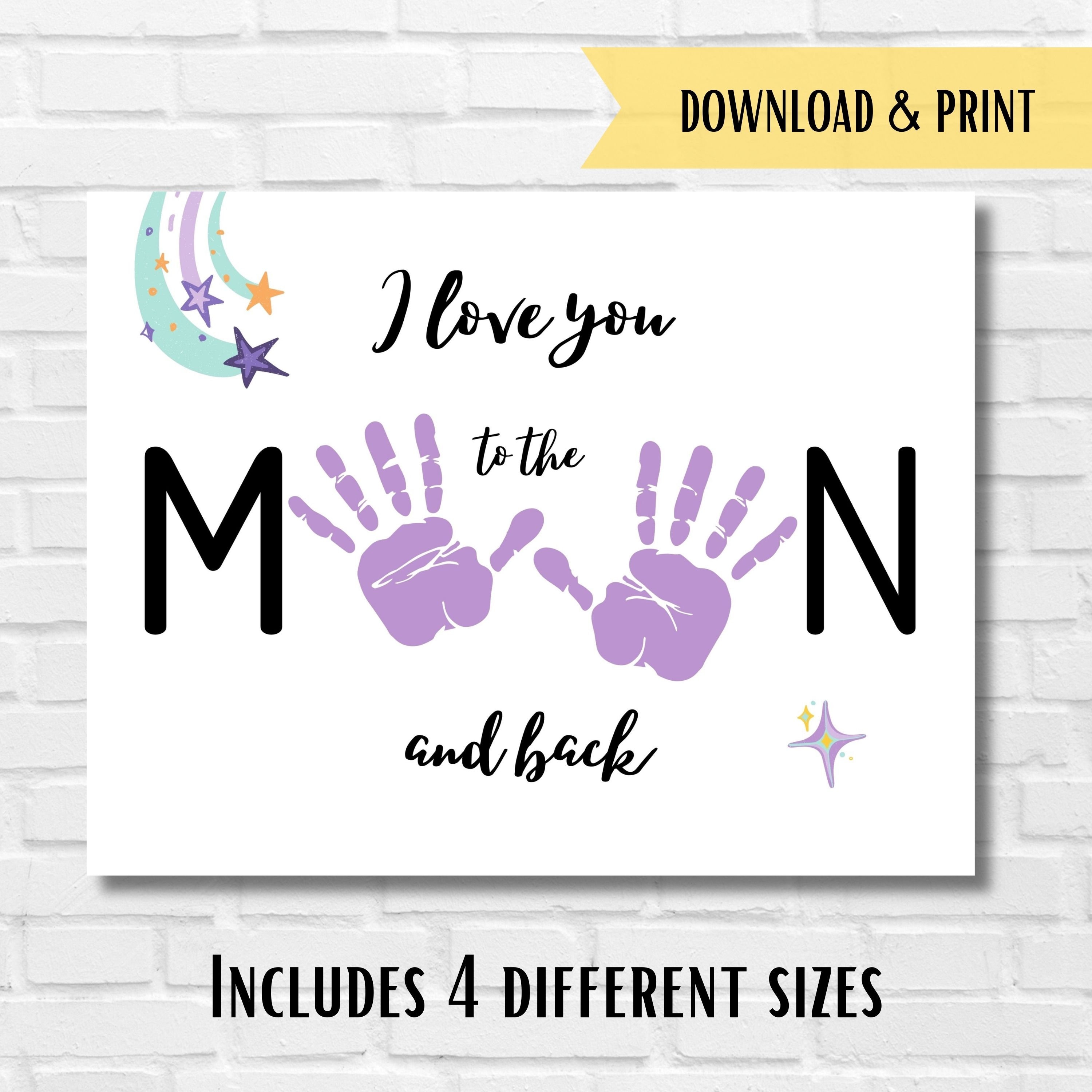 Love Handprint Craft for Kids, Printable Toddler Handprint Activity ...