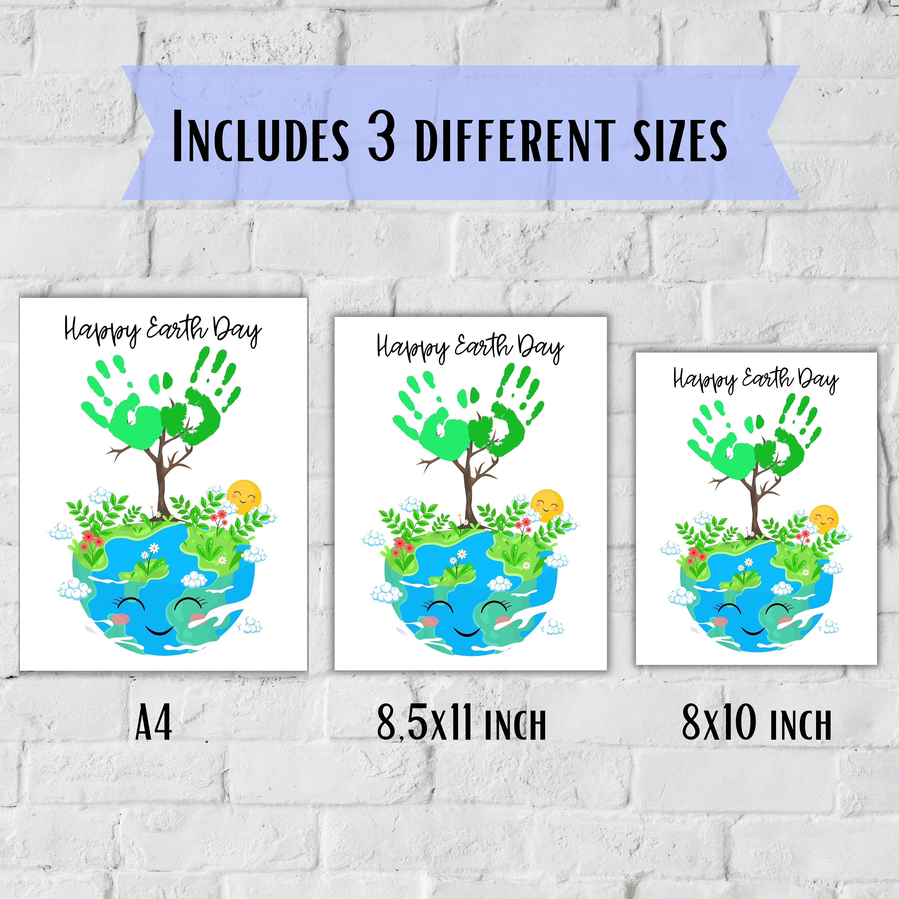 Earth Day Handprint Craft for Kids, Happy Earth Day Handprint ...