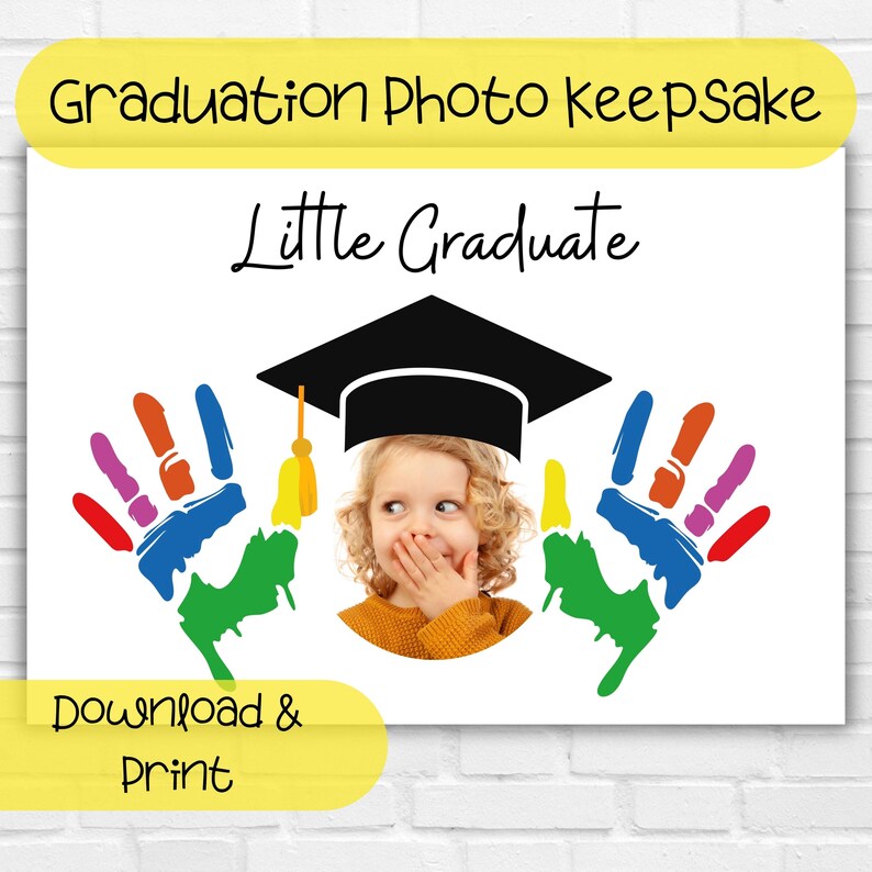 Preschool Graduation Sign: Handprint Art Craft, 2026 Pre-k Photo ...