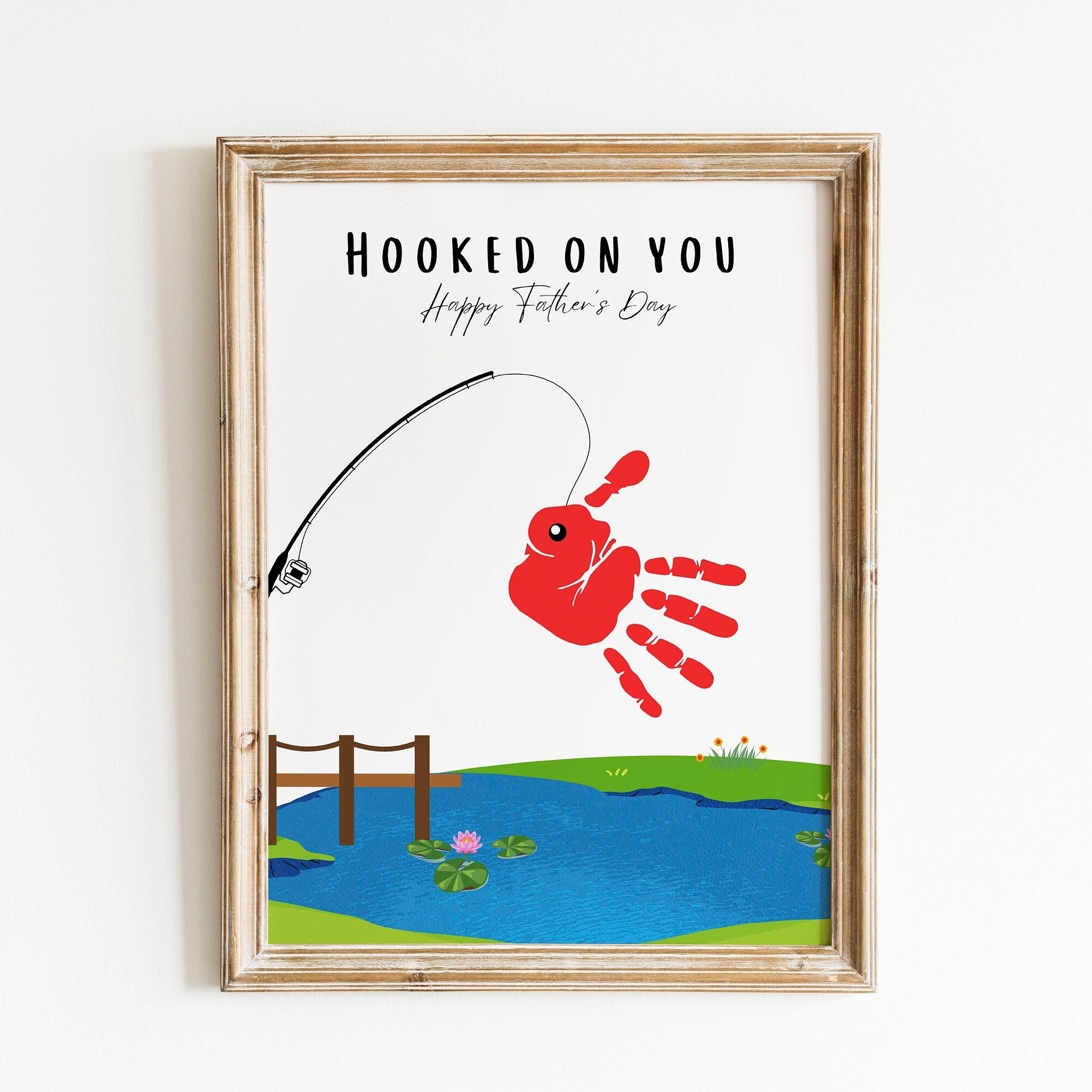 Fathers Day Handprint Activity, Printable Fathers Day Craft, Hooked on ...