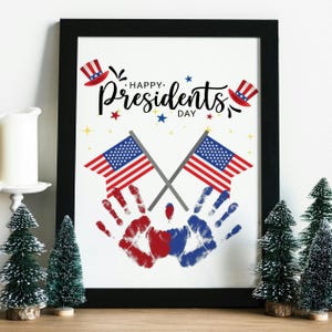 President's Day Handprint Craft, USA Presidents Day Art, Toddler ...