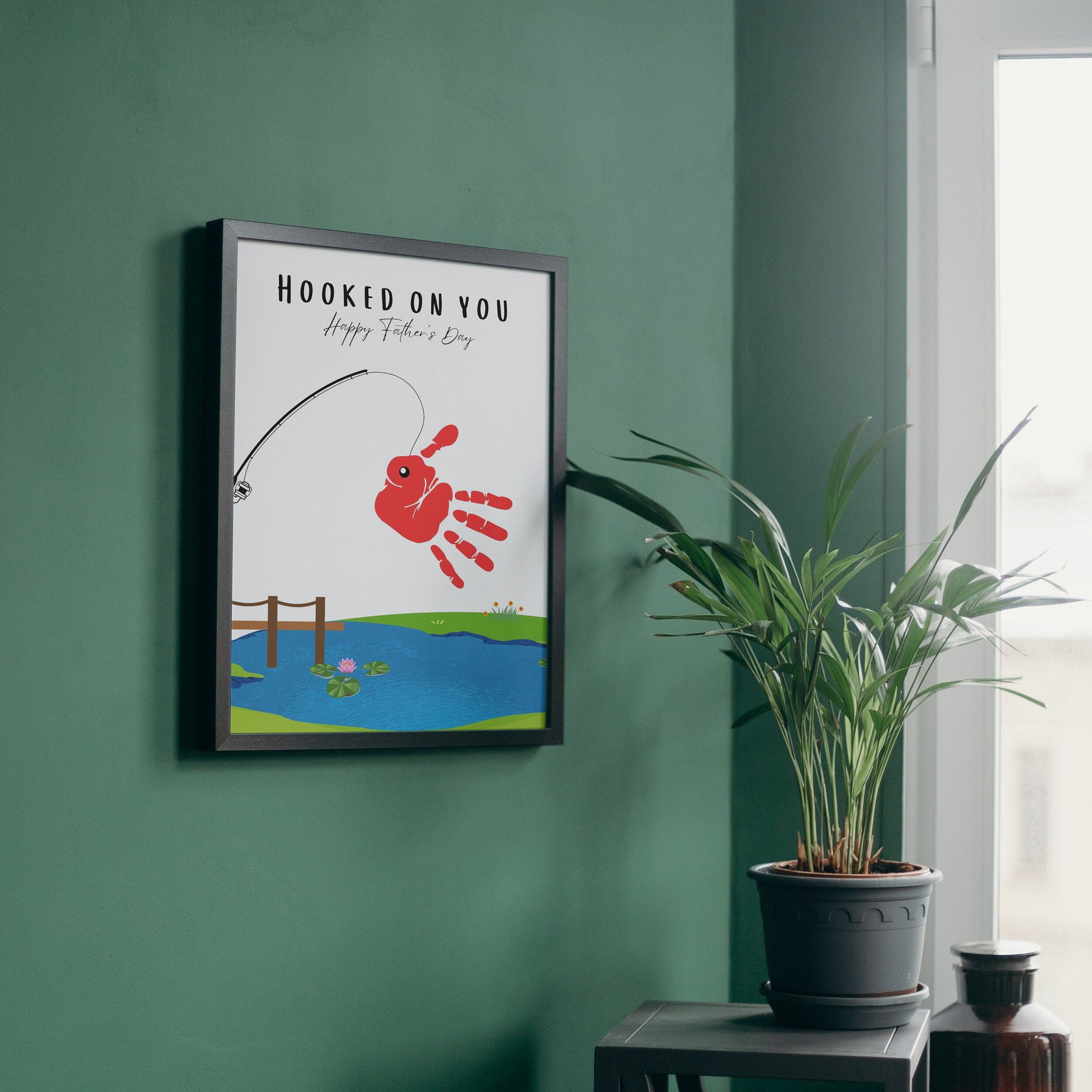 Fathers Day Handprint Activity, Printable Fathers Day Craft, Hooked on ...