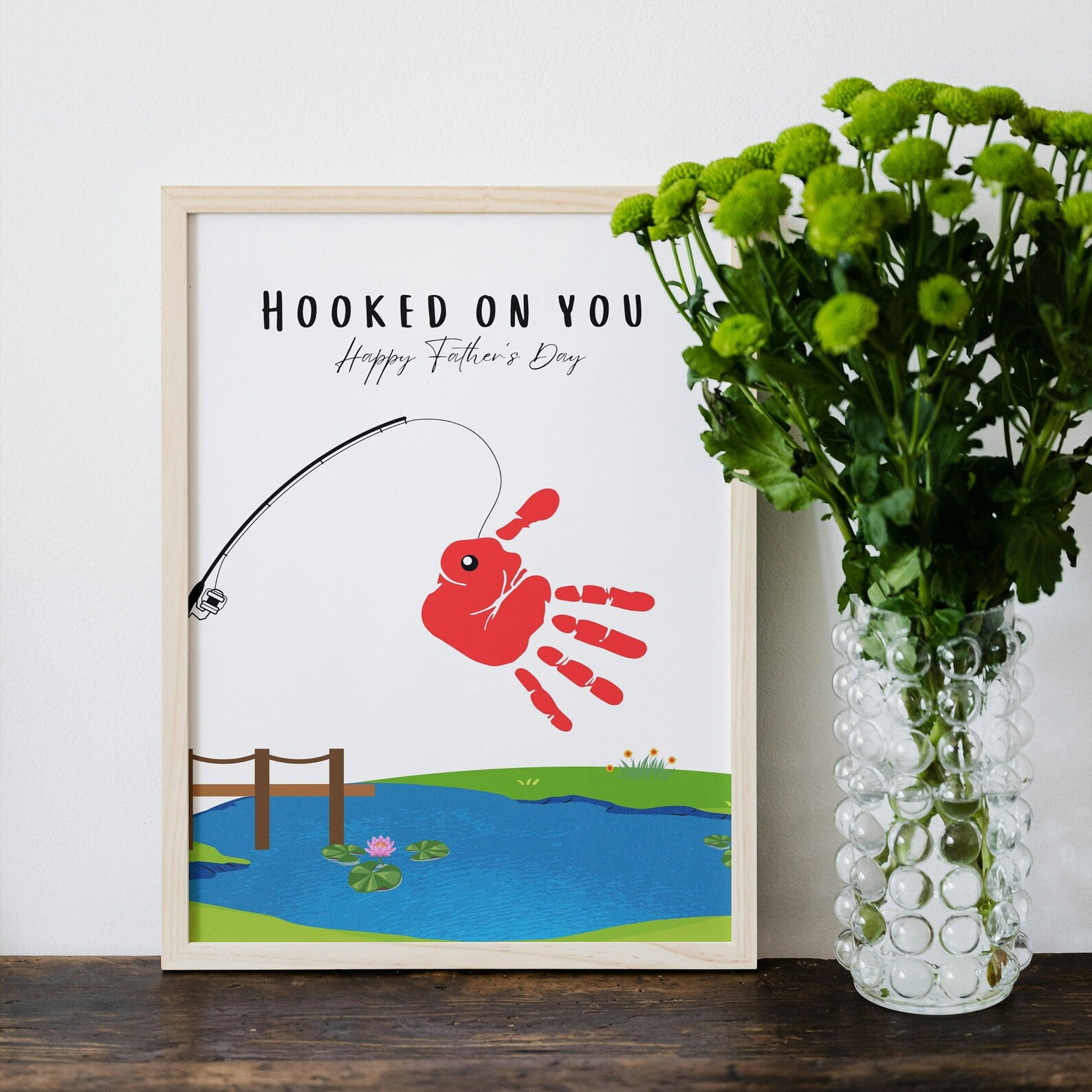 Fathers Day Handprint Activity, Printable Fathers Day Craft, Hooked on ...